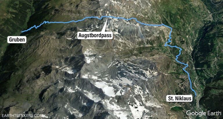 Walker's Haute Route Stage 12: Gruben to Augstbordpass to St. Niklaus ...